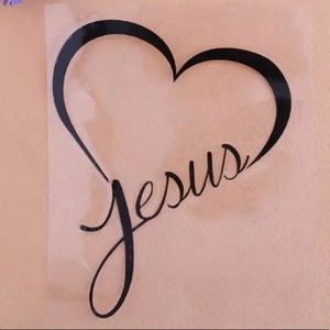 Berlin Schmick Boutique | Other | Jesus Heart Faith Vinyl Car Decal ...